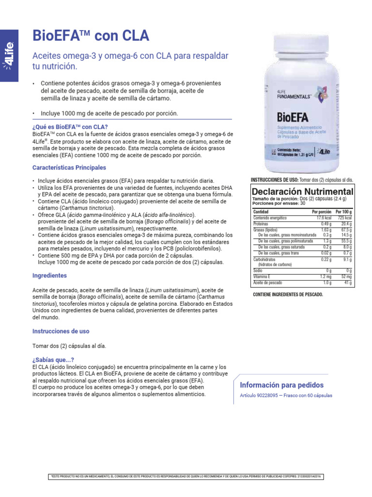 Perfil Bioefa 2024 Compressed | PDF | Petróleo | Ácido Graso Omega 3