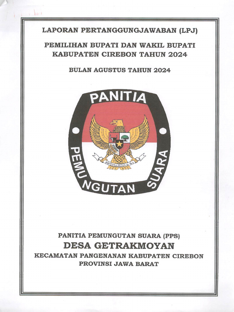SPJ Pilbup Agustus Desa Getrakmoyan | PDF