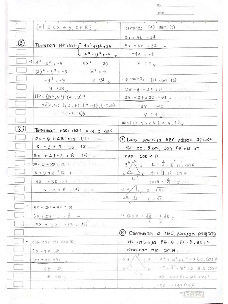 Latihan Soal MTK A - Sarah Sabina Salsabila (32) XII MIPA 5 | PDF