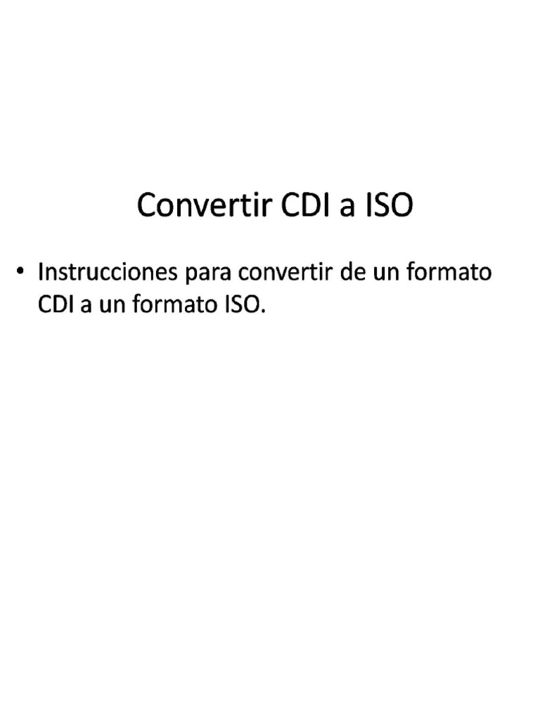 Convertir de CDI A ISO | PDF