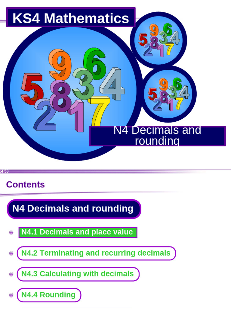 KS4 Math: Decimals & Rounding Guide | PDF | Decimal | Numbers