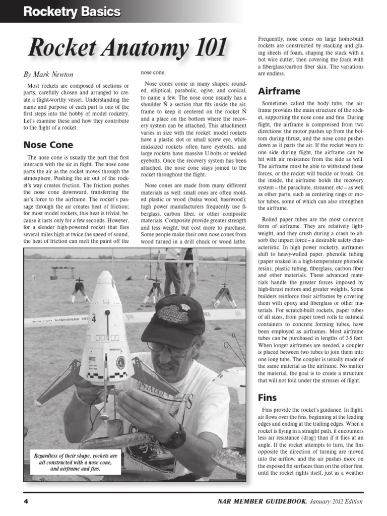 Model Rocket Anatomy Explained | PDF | Adhesive | Rocket