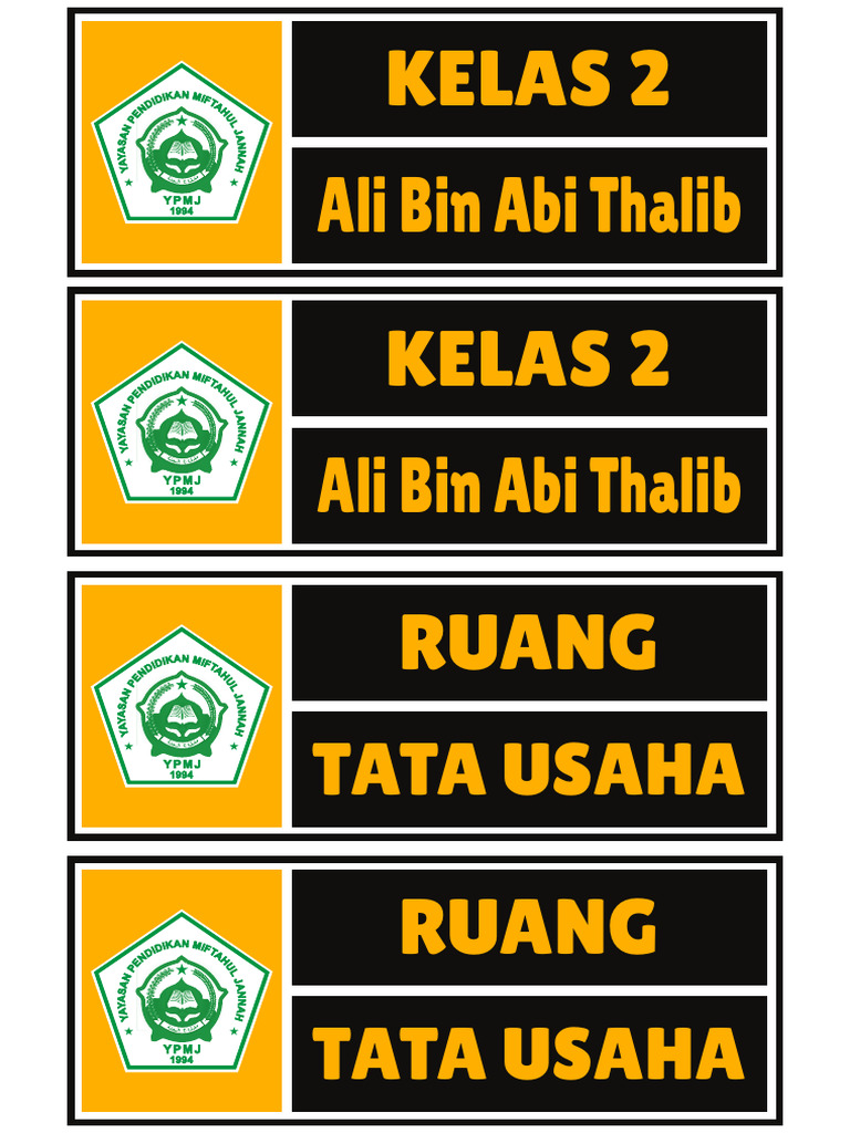 Stiker Kelas Sd a3 | PDF