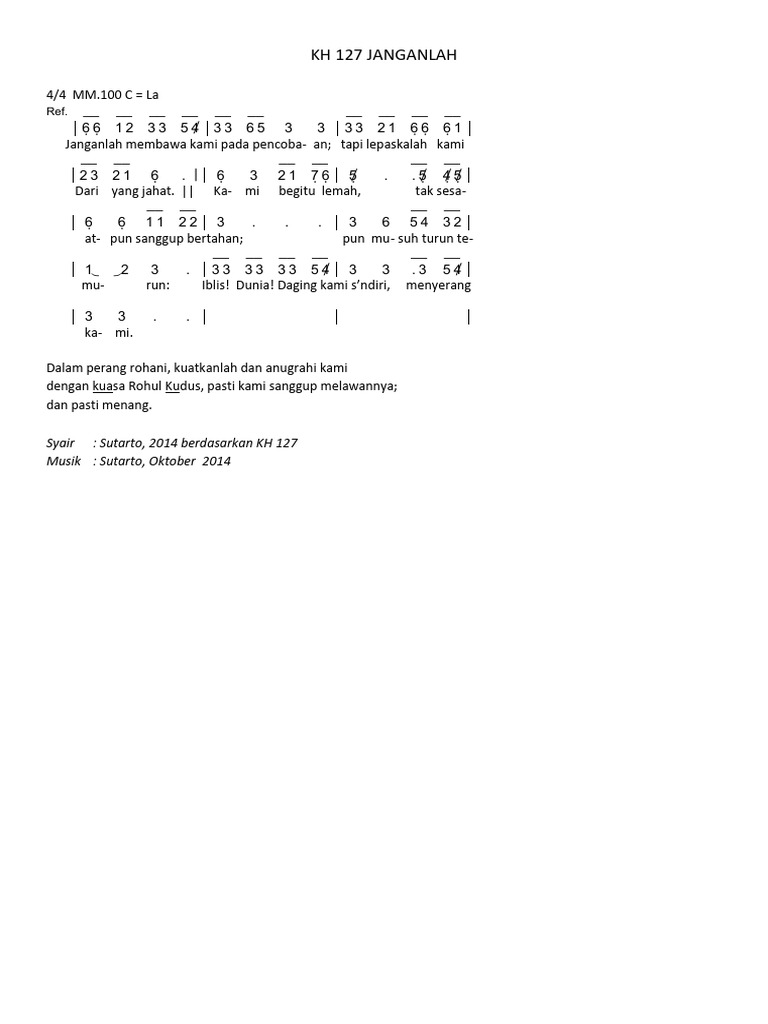 KH 127 Janganlah Membawa Kami | PDF