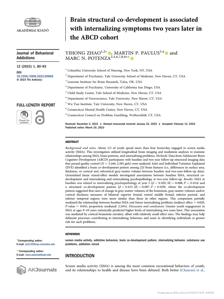 2006 Article p80 | PDF | Cerebral Cortex | Brain
