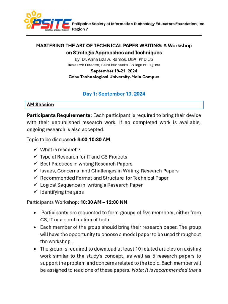 Outline Mastering The Art of Technical Paper Writing | PDF | Computer ...