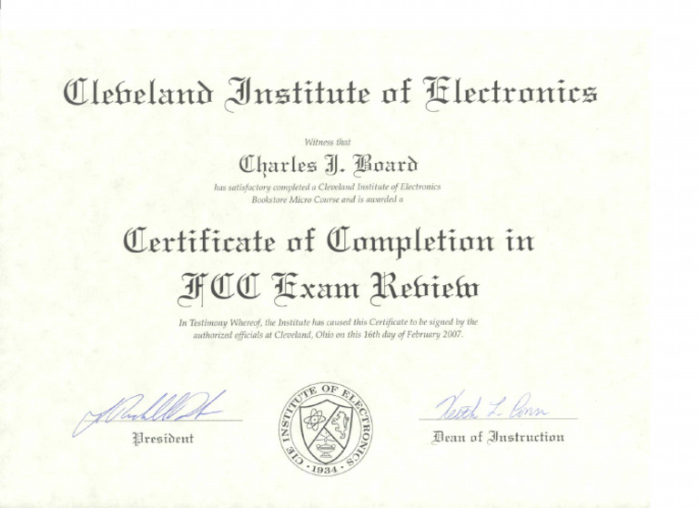 CIE FCC Certificate | PDF