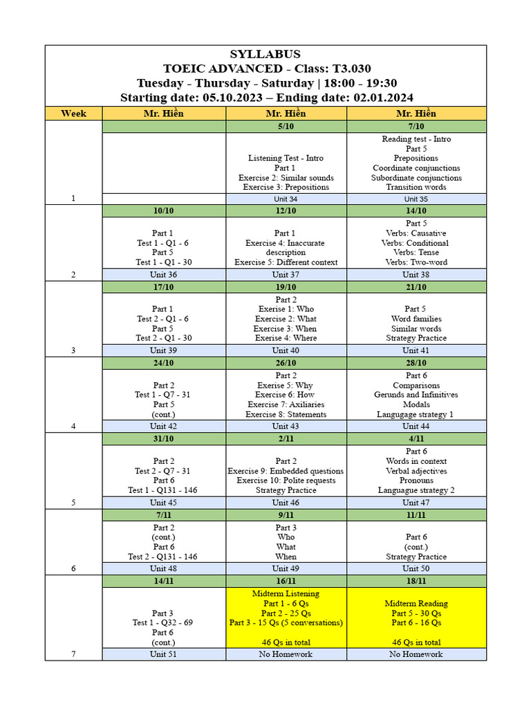 Toeic Advanced T3.030 | PDF | Verb | Morphology
