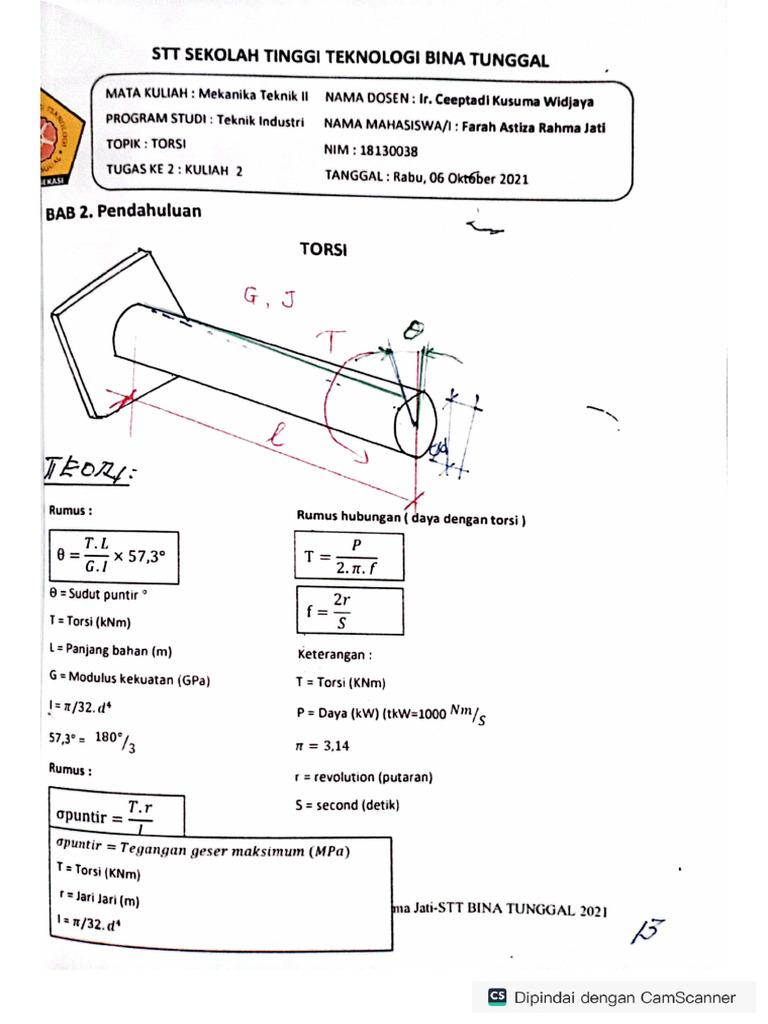 Bab 2 Pendahuluan, TORSI | PDF