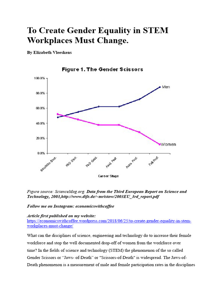 To Create Gender Equality in STEM Workplaces Must Change | PDF | Science | Science, Technology ...