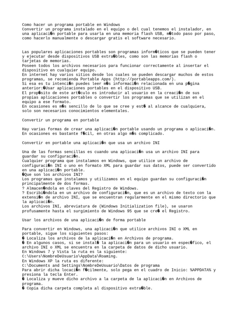 Crear programas portables en Windows | PDF | Archivo de computadora ...