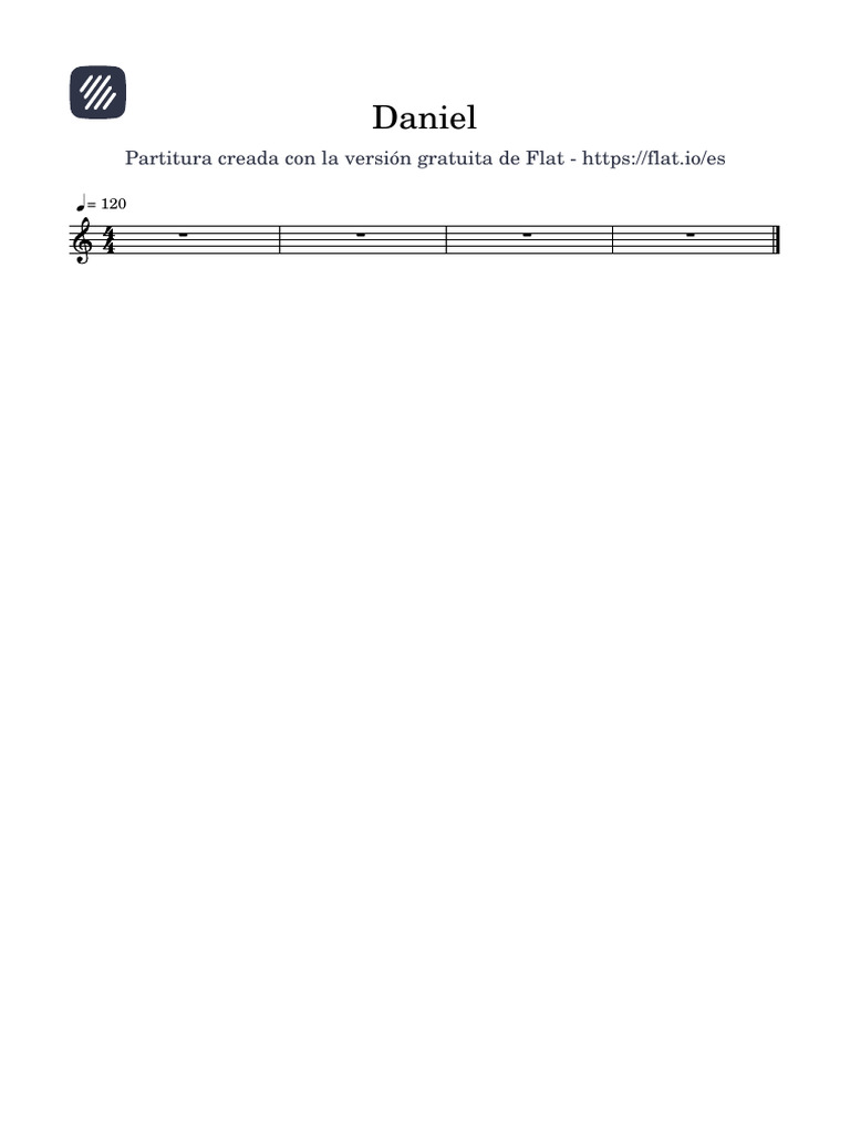 Partitura de "Daniel" en Flat.io | PDF