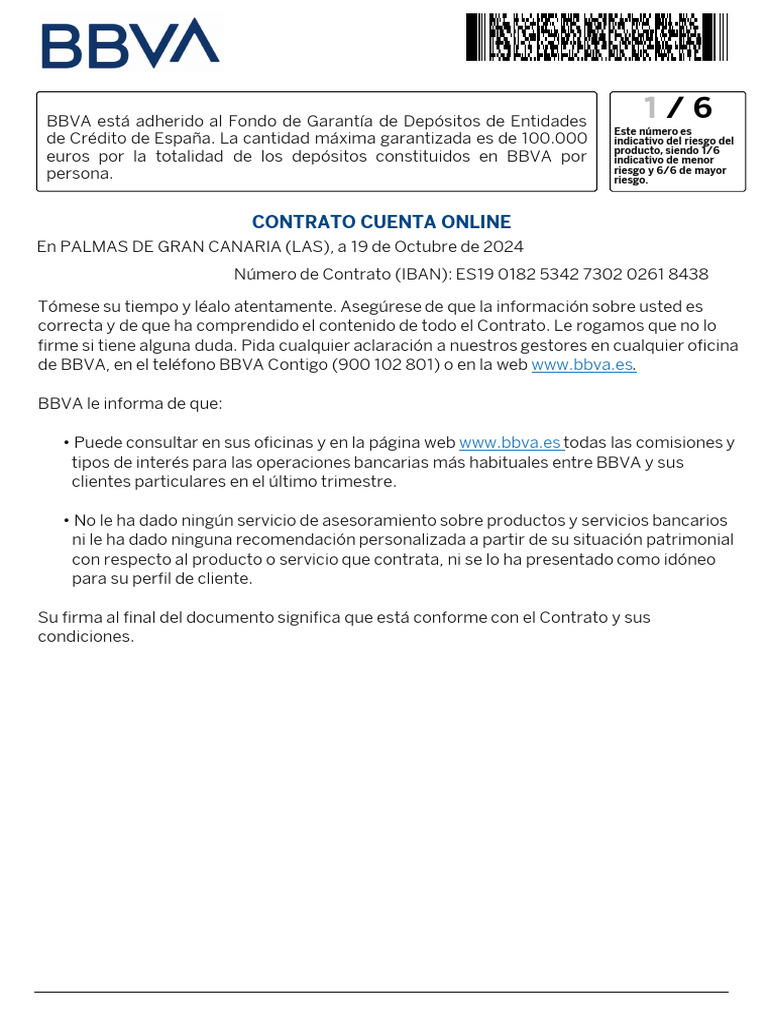 Contrato Cuenta Online: WWW - Bbva.es | PDF | Interés | Bancos