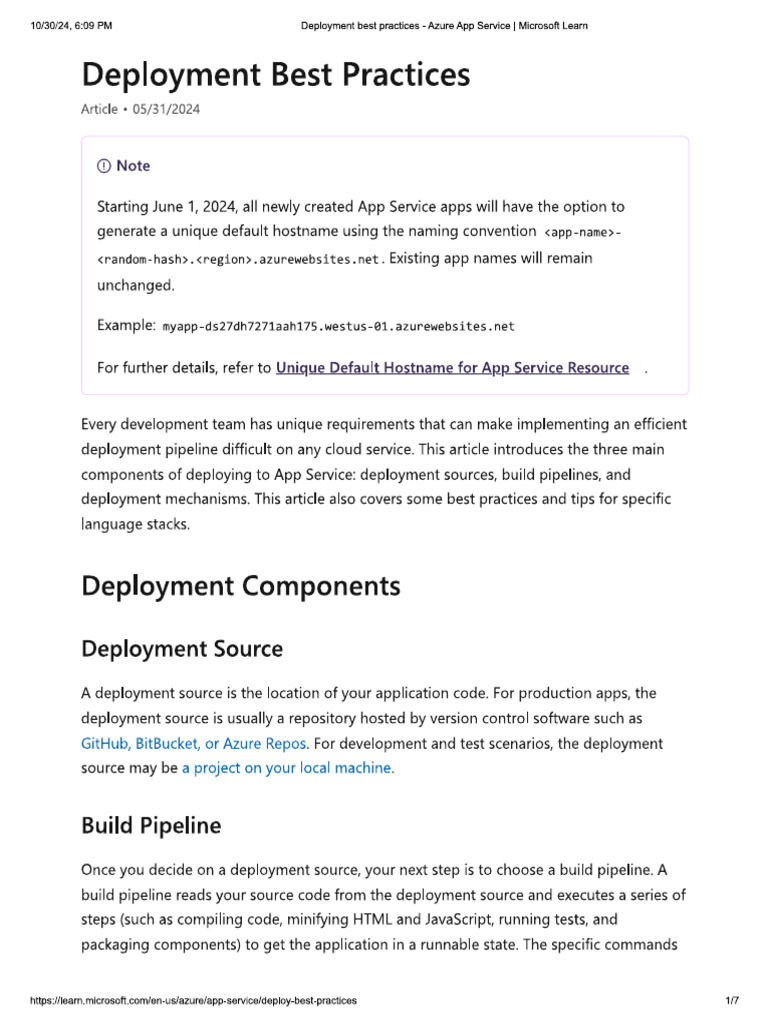Deployment Best Practices Pdf