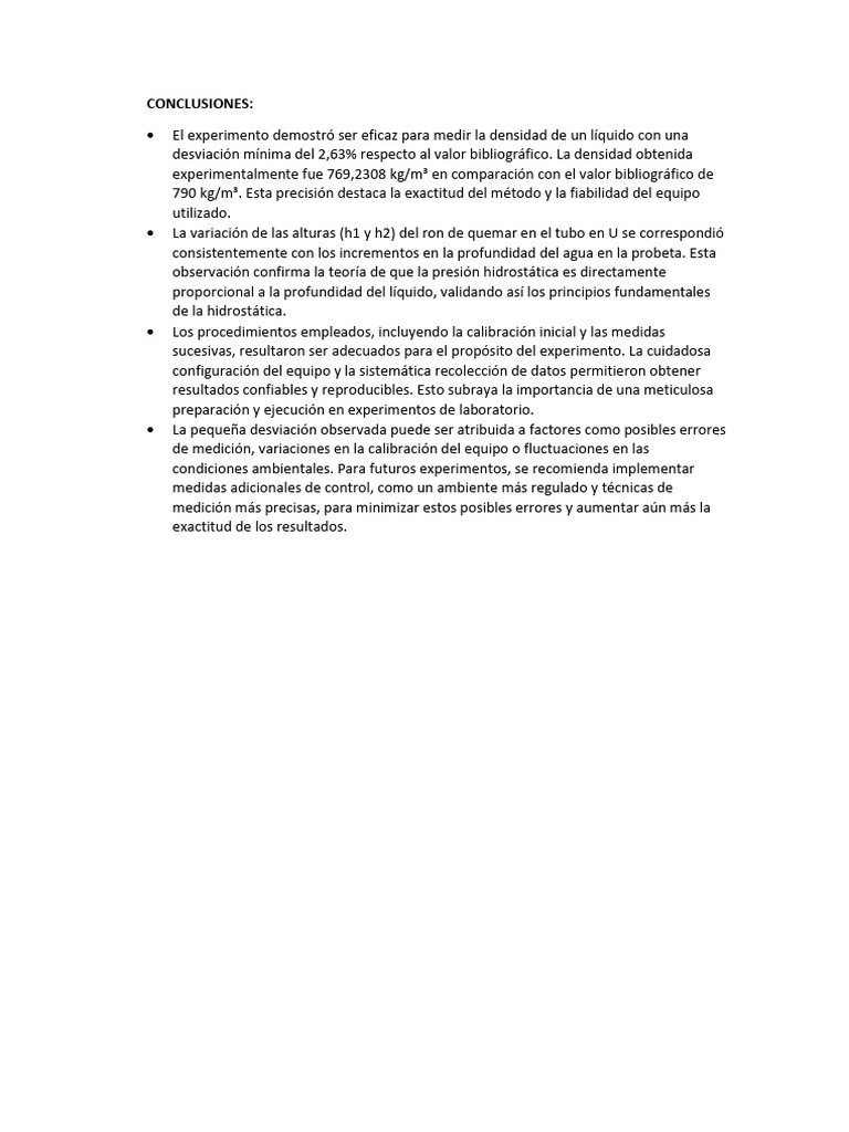 Conclusiones - Informe 5 | PDF | Ciencia y matemáticas