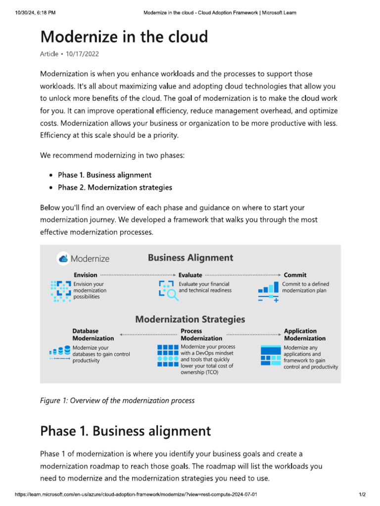 Modernize in The Cloud | PDF