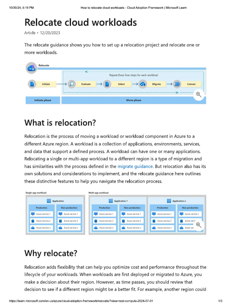 Relocate Cloud Workloads | PDF