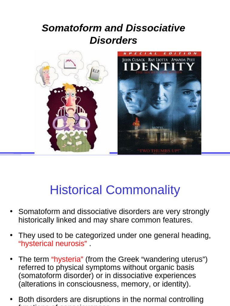 Understanding Somatoform and Dissociative Disorders | PDF ...