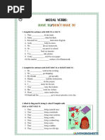 Have To Doesnt Have To Worksheet | PDF