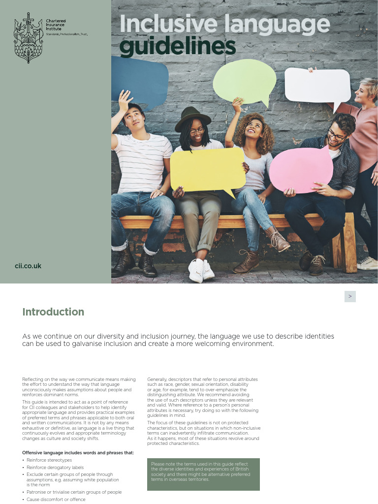 Inclusive Language Guidelines | PDF | LGBTQIA+ Studies | Lgbt