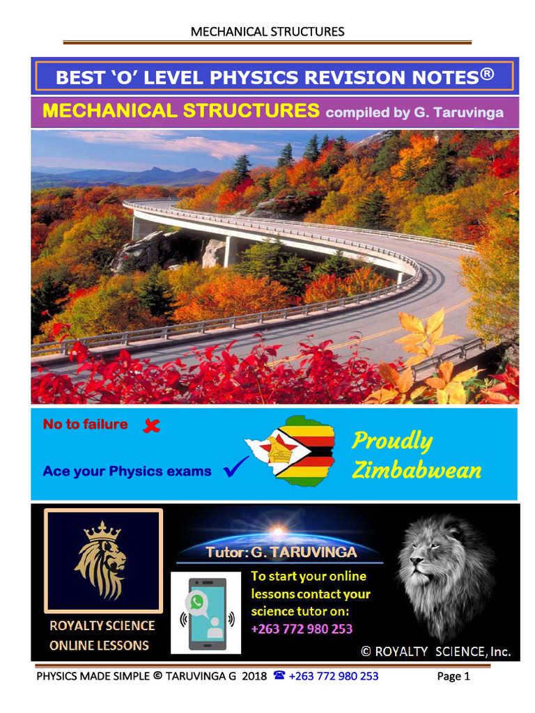 Mechanical Structures Physics Notes Revised 2018-1 | PDF | Beam ...
