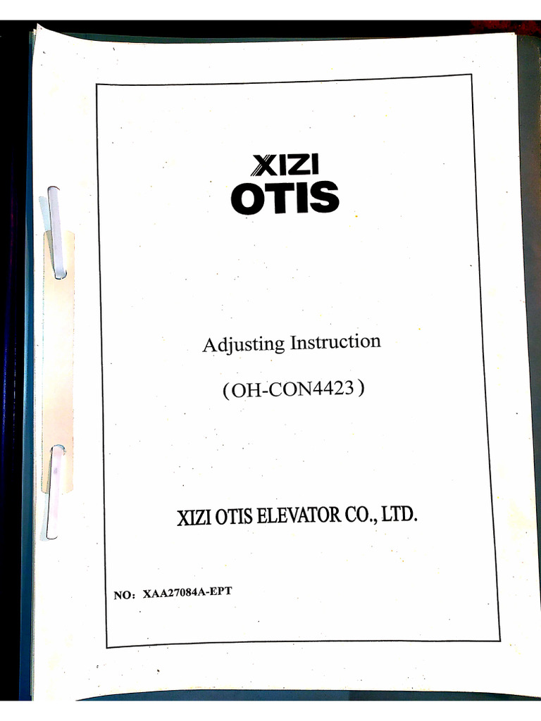 Otis-AMCB2 LCB2 (Adjusting Instruction OH-CON4423) | PDF