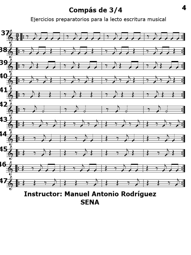 Compas de 3 Cuartos 4 Parte | PDF