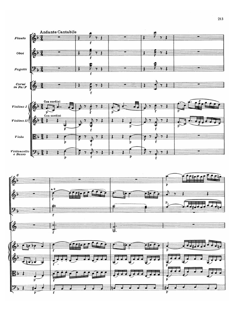 W A Mozart - Sinfonie 41 - Mov II | PDF