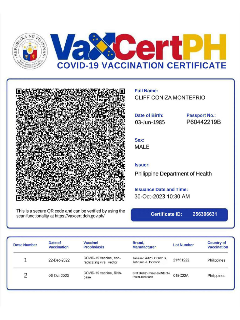 Vaxcert | PDF