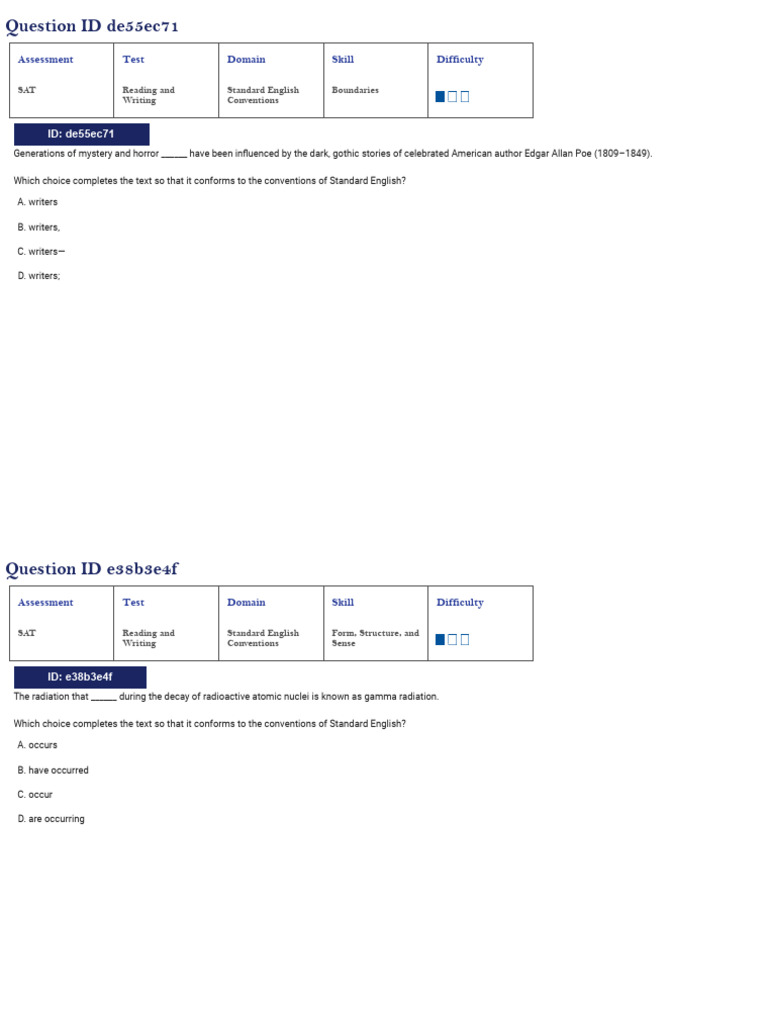 Standard English Conventions - Easy Level | PDF