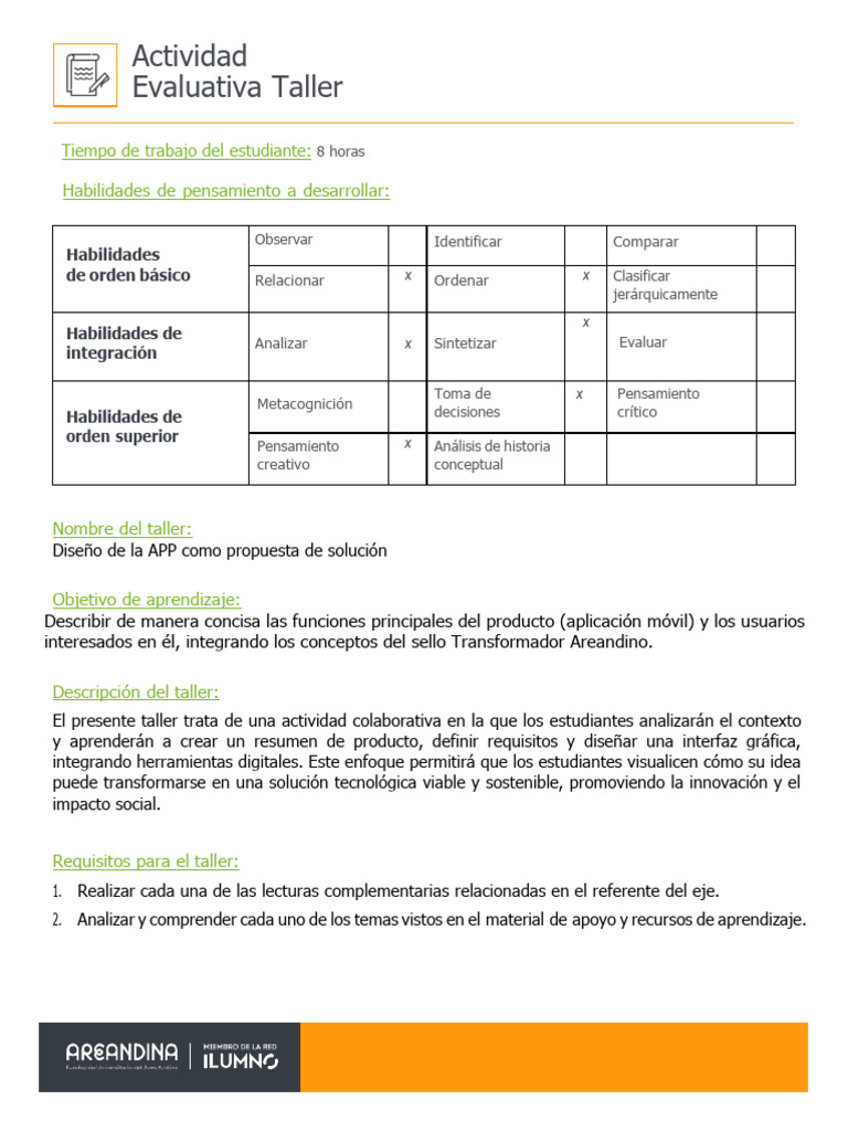 Taller Eje 3 v2 | PDF | Aplicación movil | Diseño