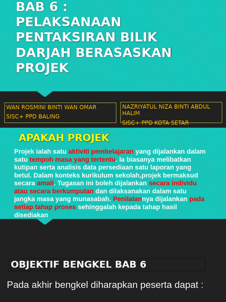 SLAID PROJEK PBD - Wan Rosmini | PDF