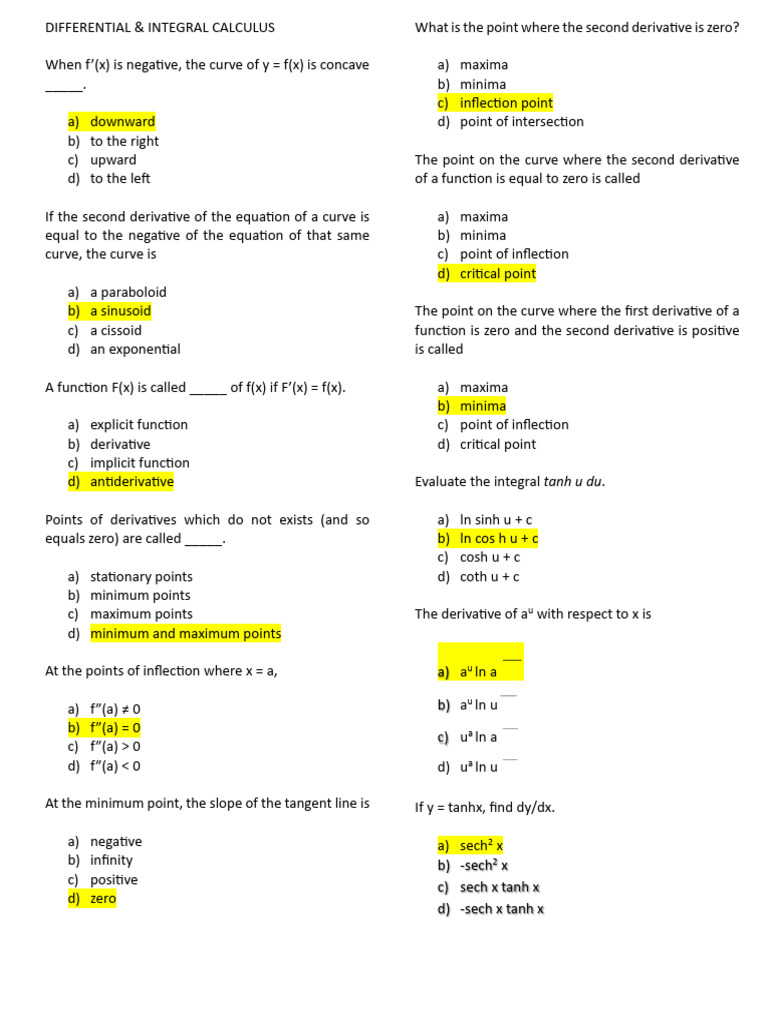 4 Differential Integral and Physic Yellow Book 1 | PDF | Function ...