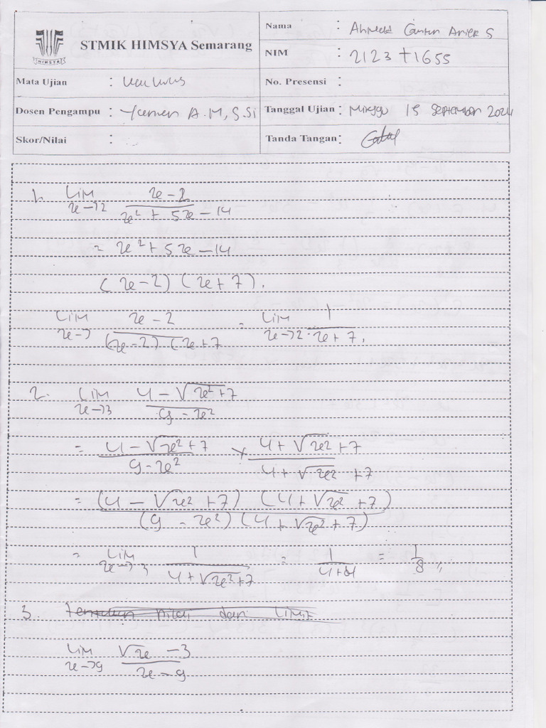 Kalkulus - Ahmad Guntur | PDF