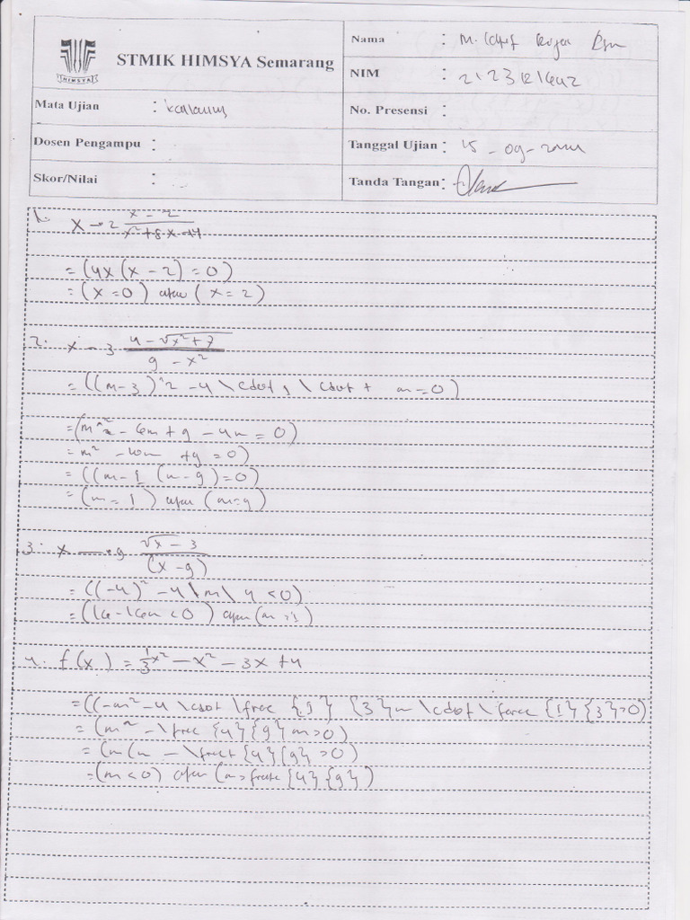 Kalkulus - M Latif Rijal | PDF
