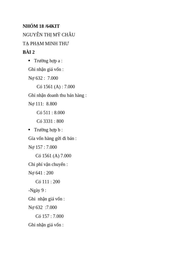 Nhóm 18-64KIT-KTTC2 | PDF
