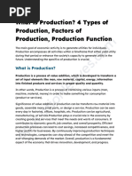 Types and Levels of Production Explained | PDF | Factors Of Production ...