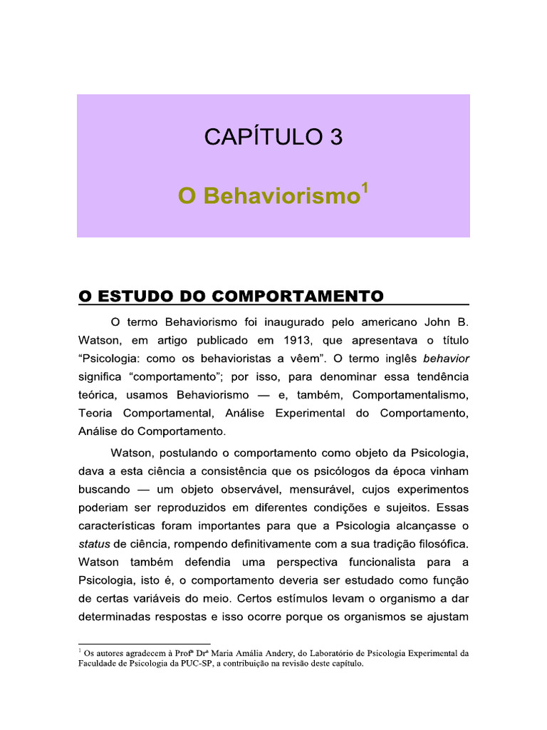 BOCK Behaviorismo | PDF