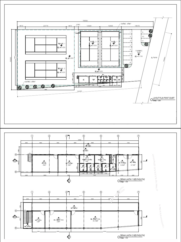 Layout + Denah Ged - Fasilitas - Point Court Jaktim | PDF