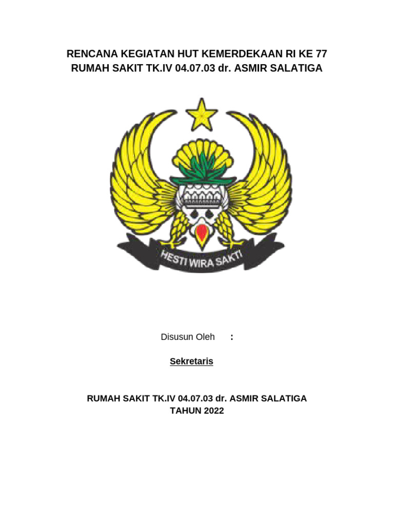 RENGIAT HUT KEMERDEKAAN RI KE-77 RST Dr. ASMIR | PDF