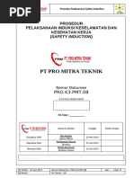 Contoh Safety Induction Di Perusahaan - Pusat Sertifikasi Praset | PDF