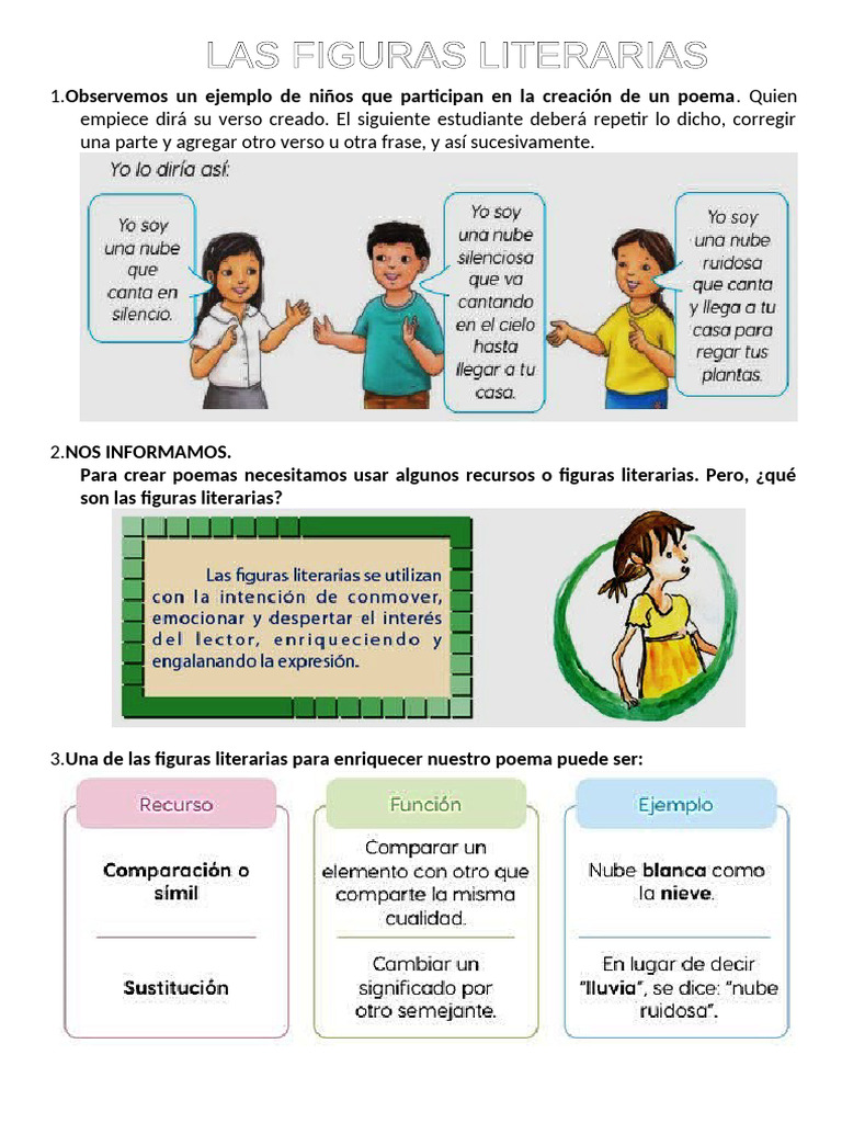 Ejemplos de Símil en Poemas para Niños | PDF | Estudios de idiomas ...