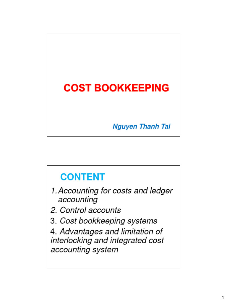 Chapter 5 Cost Bookkeeping 20210920 | PDF | Debits And Credits ...