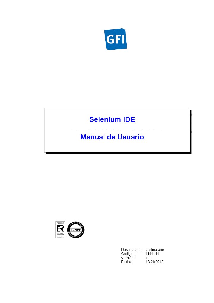 Guía Completa Selenium IDE 1.0 | PDF | Selenio (software) | Entorno de ...