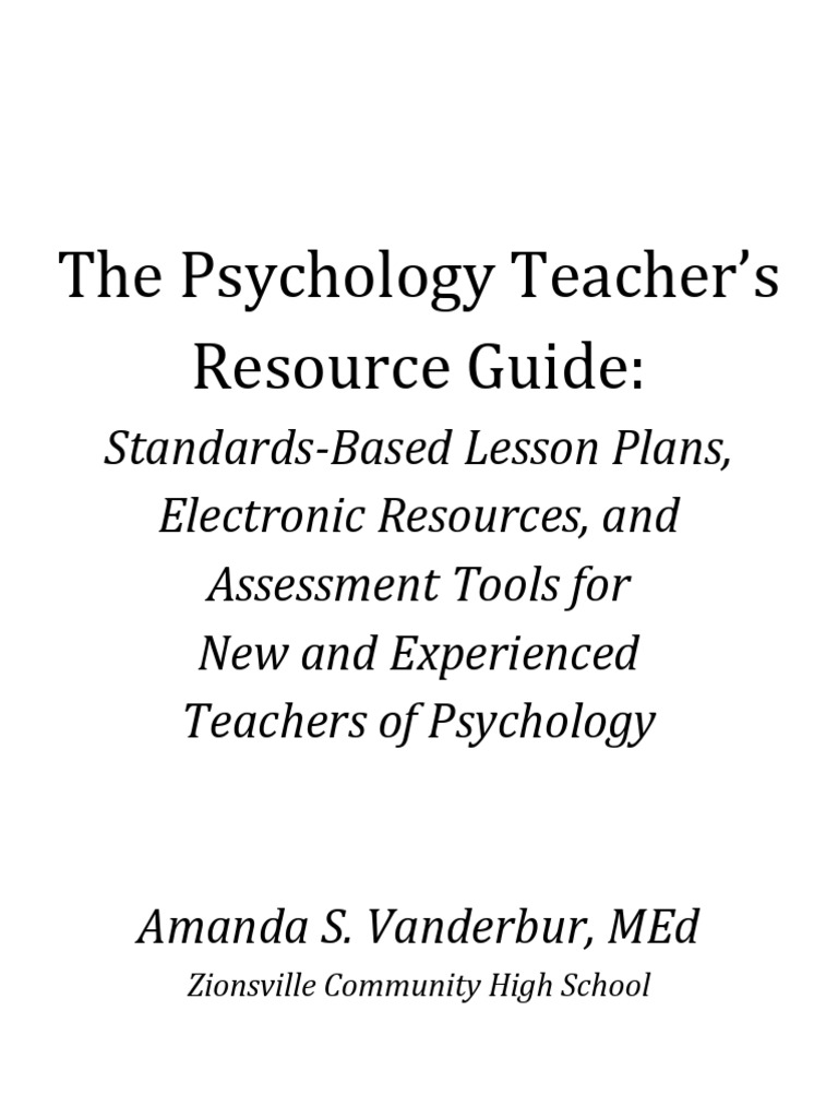 teachers_resource_guide | PDF | Psychology | Cognitive Science
