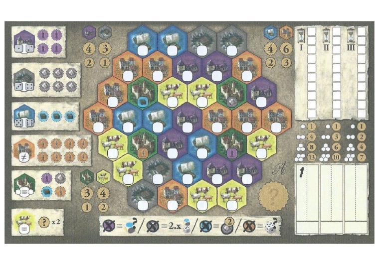 4 Folhas A4 - Castles of Burgundy Dice Game | PDF
