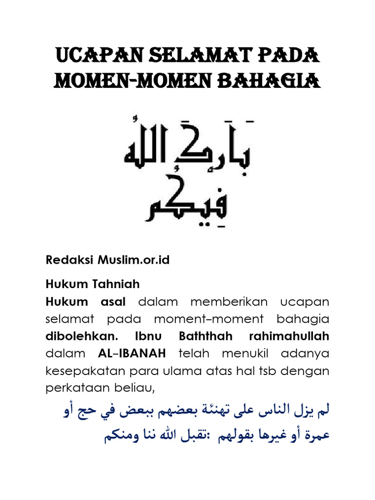 Good Deeds The Series Ucapan Selamat Pada Momen-Momen Bahagia | PDF
