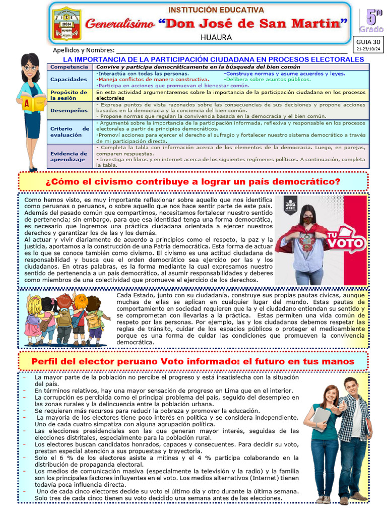 Guia 30 DPCC 5to Semana 02 | PDF | Democracia | Ideologías políticas