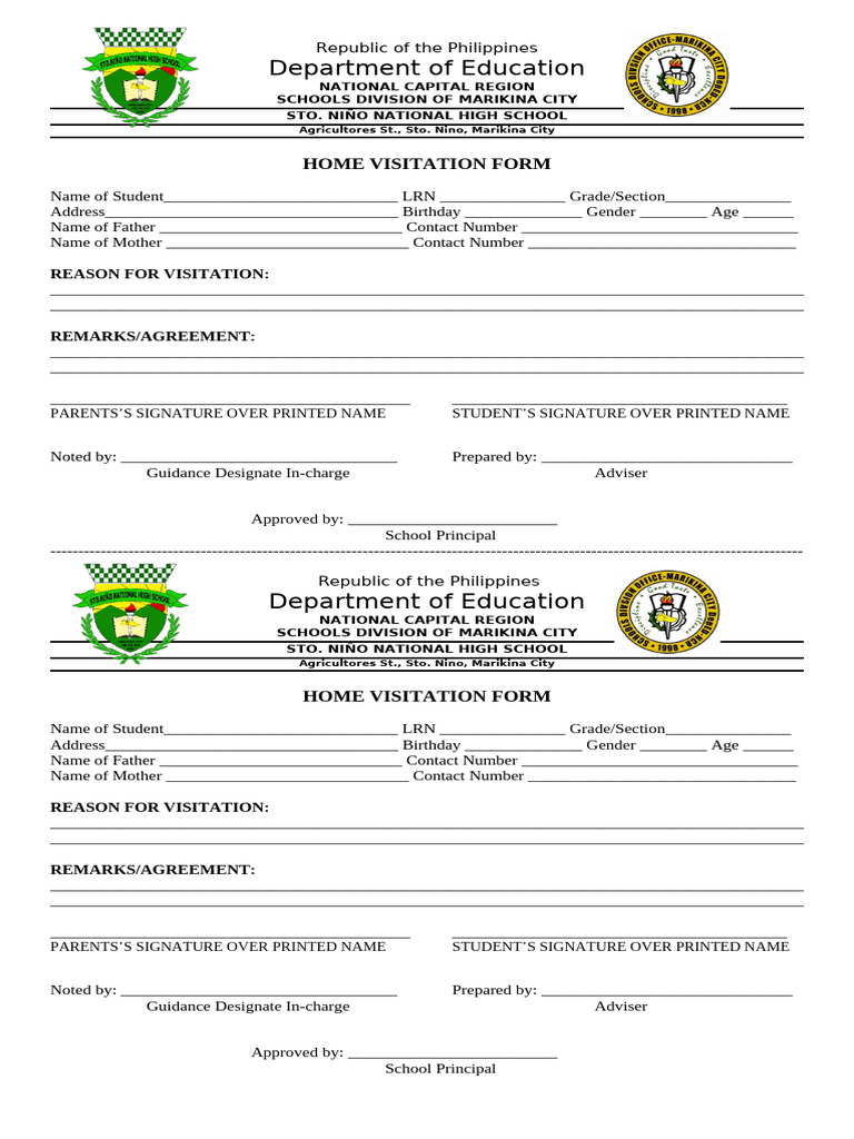 Home-visitation-form | PDF