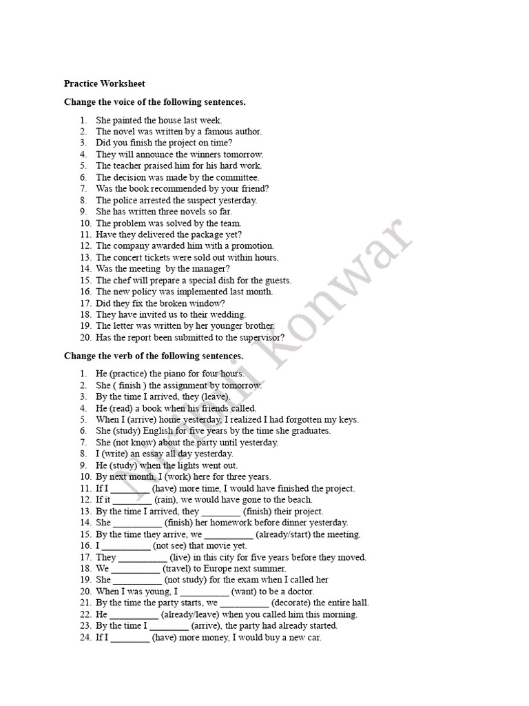 Grammar Practice Worksheets. | PDF